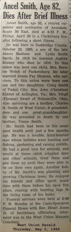 Ancel Smith - Jessie Fay Shuman