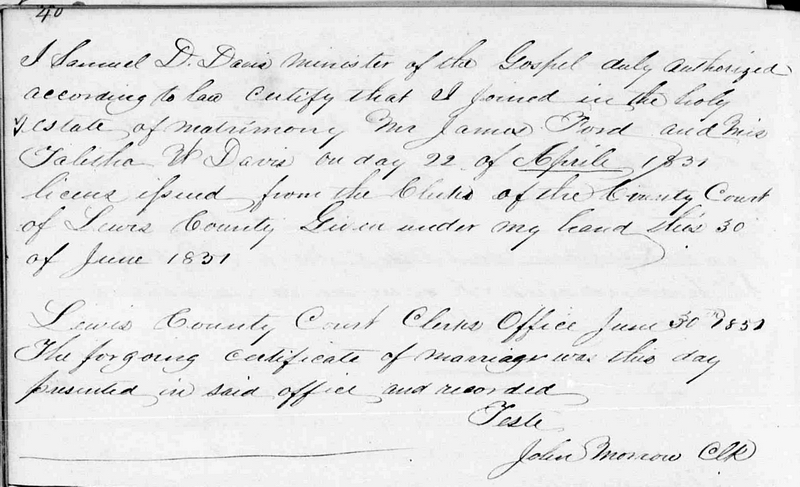 James R. Ford - Talitha W. Davis