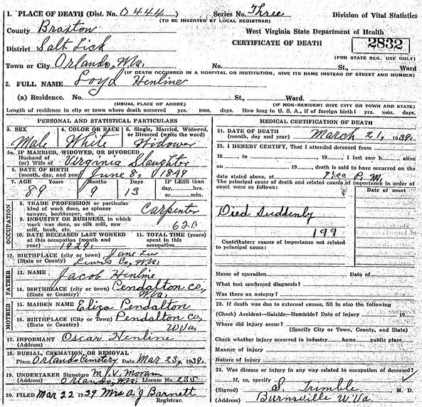 Lloyd Henline - Mary Virginia Slaughter